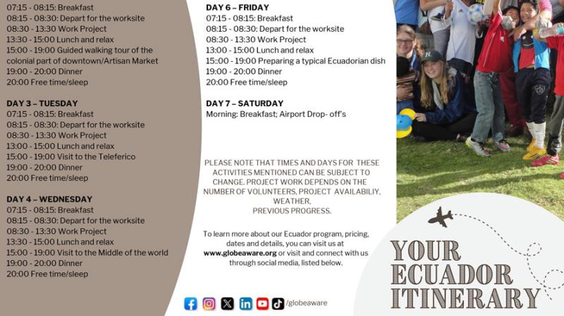 Brochures - Globe Aware - Adventures in Service