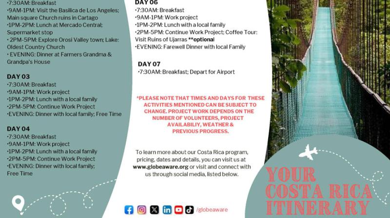 Brochures - Globe Aware - Adventures in Service